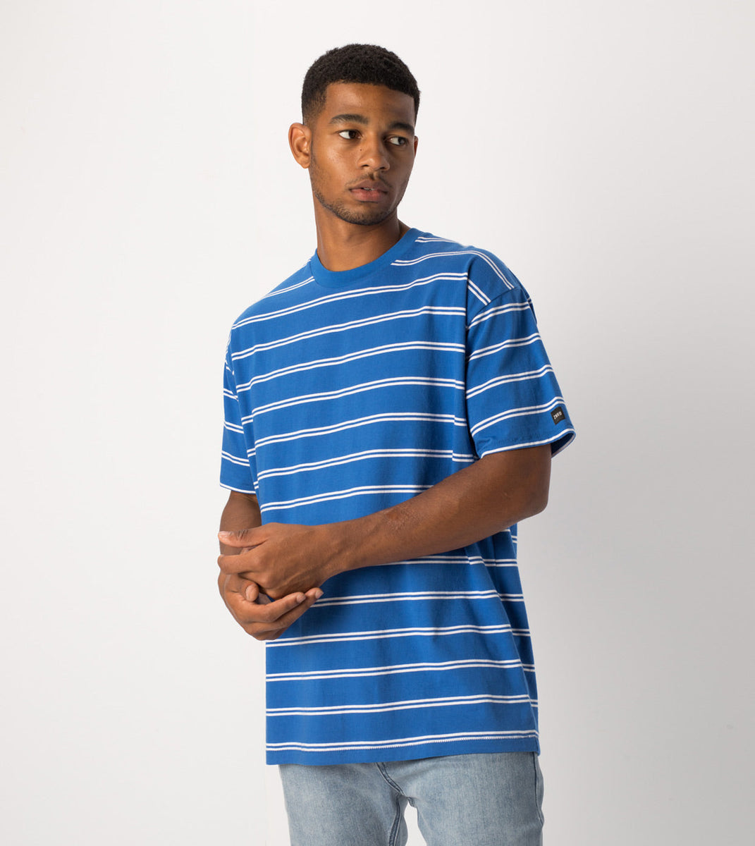 Channel Box Tee Cobalt/White – ZANEROBE Australia